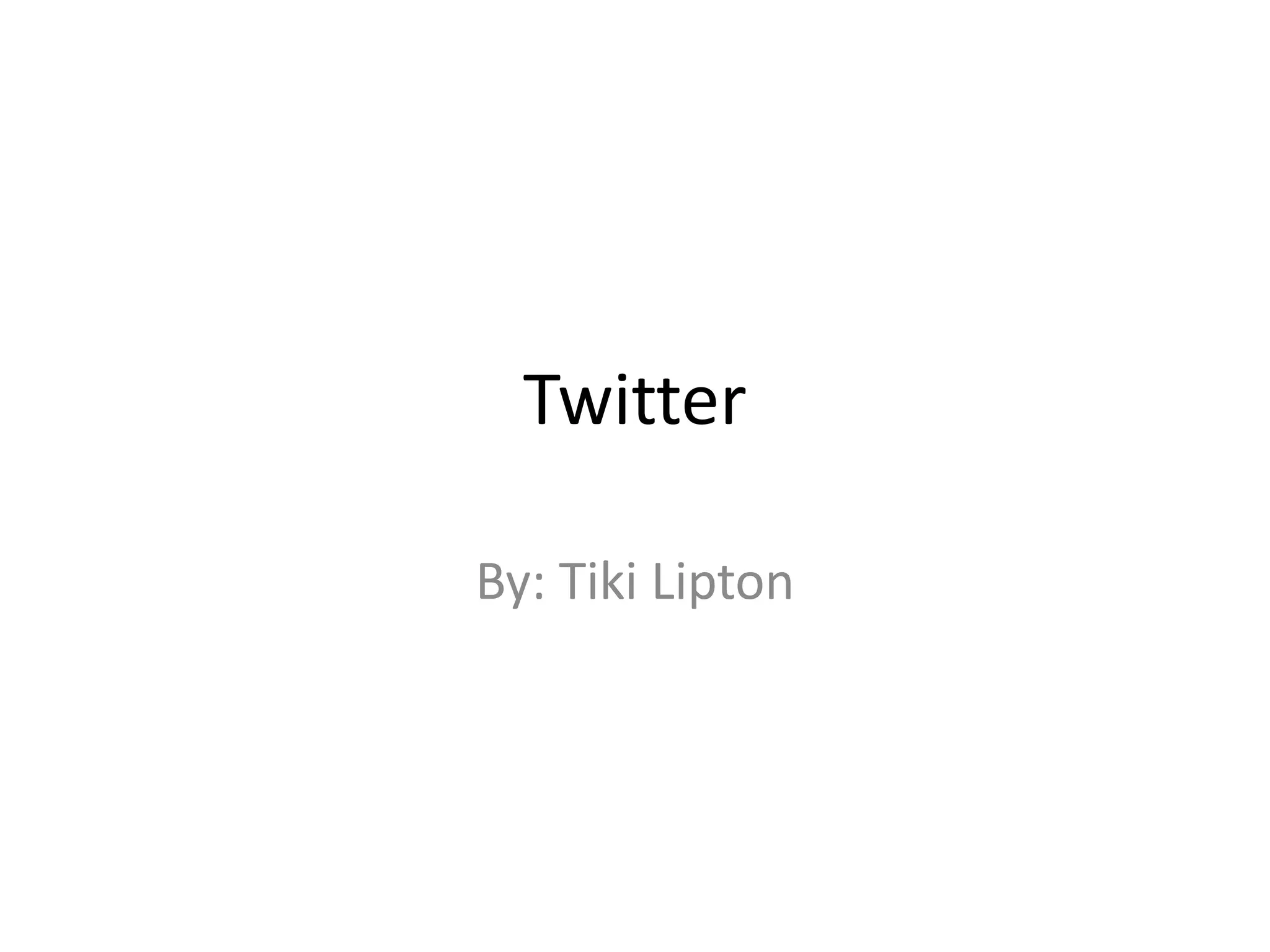 Twitter presentation powerpoint | PPTX