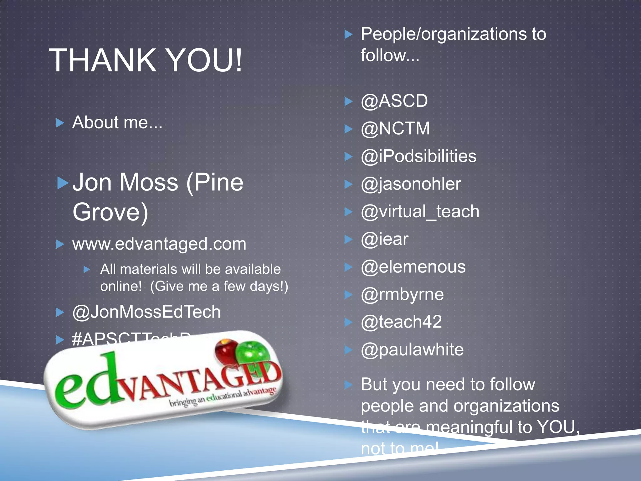 Tweeting Teachers | PPTX