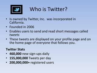 Twitter Simplified | PPTX | Social Networking | Internet