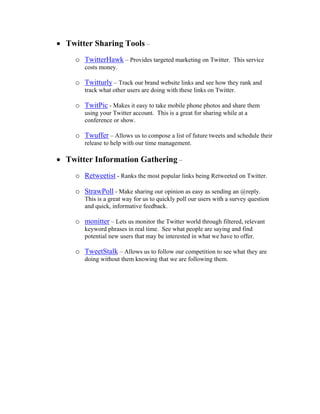 Twitter strategy | PDF