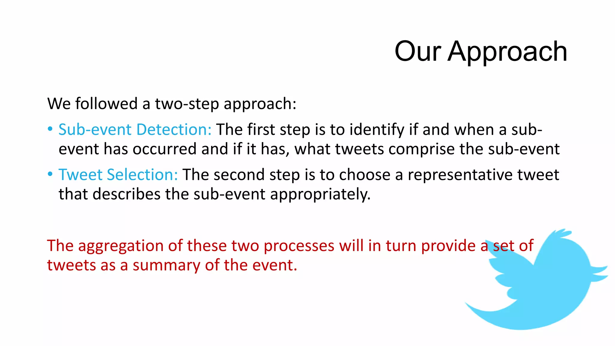 Twitter Sub Event Detection Project Presentation Ppt