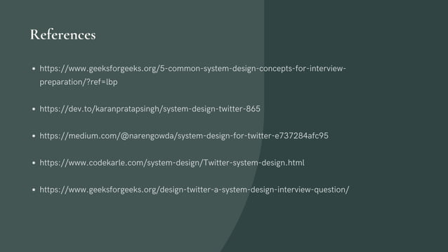 Twitter System Design | PPT
