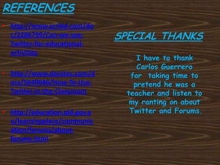 Twitter Vs Forums | PPT