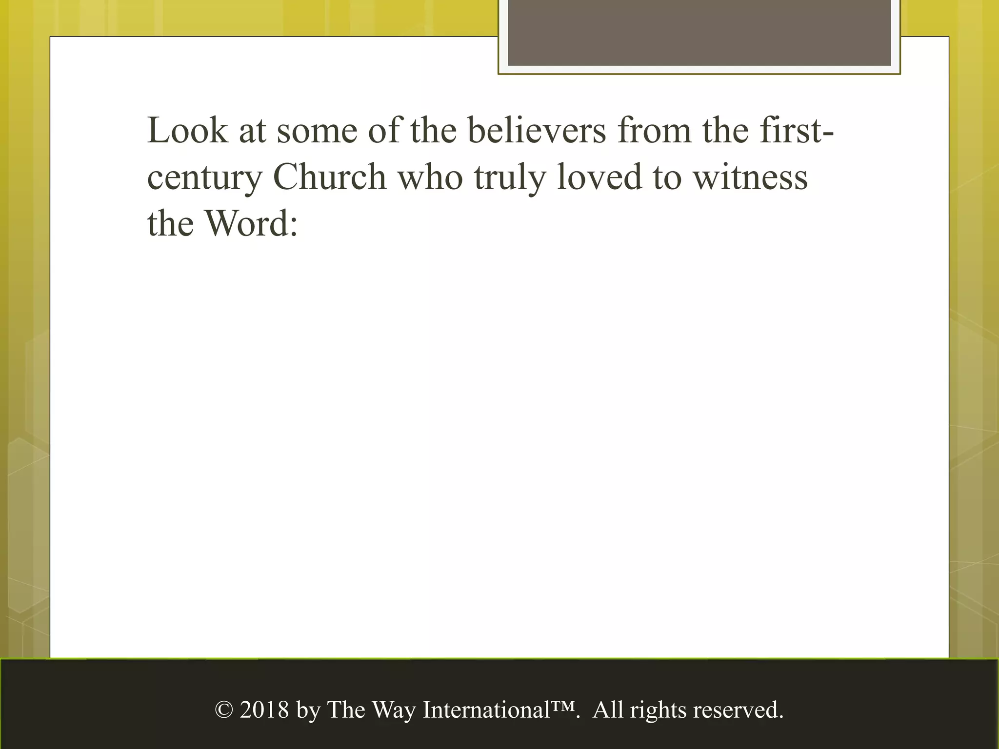 Why Witness God’s Word? | PPTX