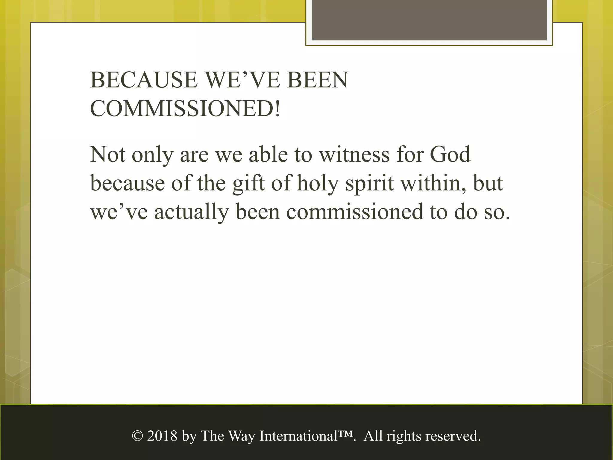 Why Witness God’s Word? | PPTX