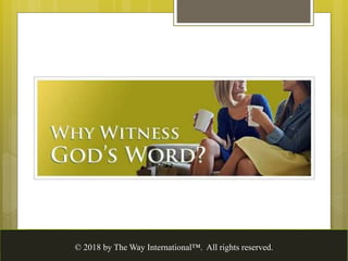 Why Witness God’s Word? | PPTX