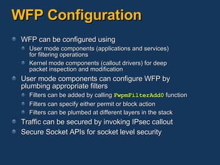 Windows Filtering Platform And Winsock Kernel | PPT