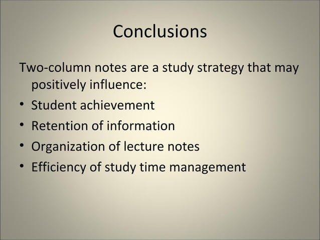Two Column Notes Made Easy | PPT | Science