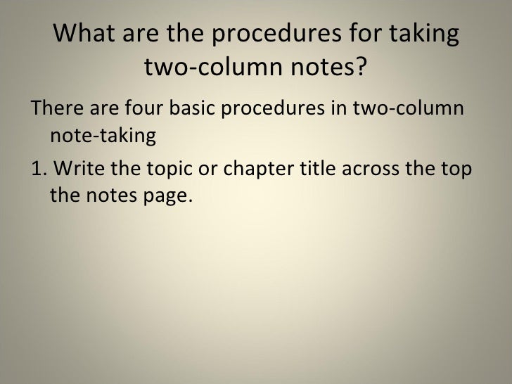 Two Column Notes Made Easy