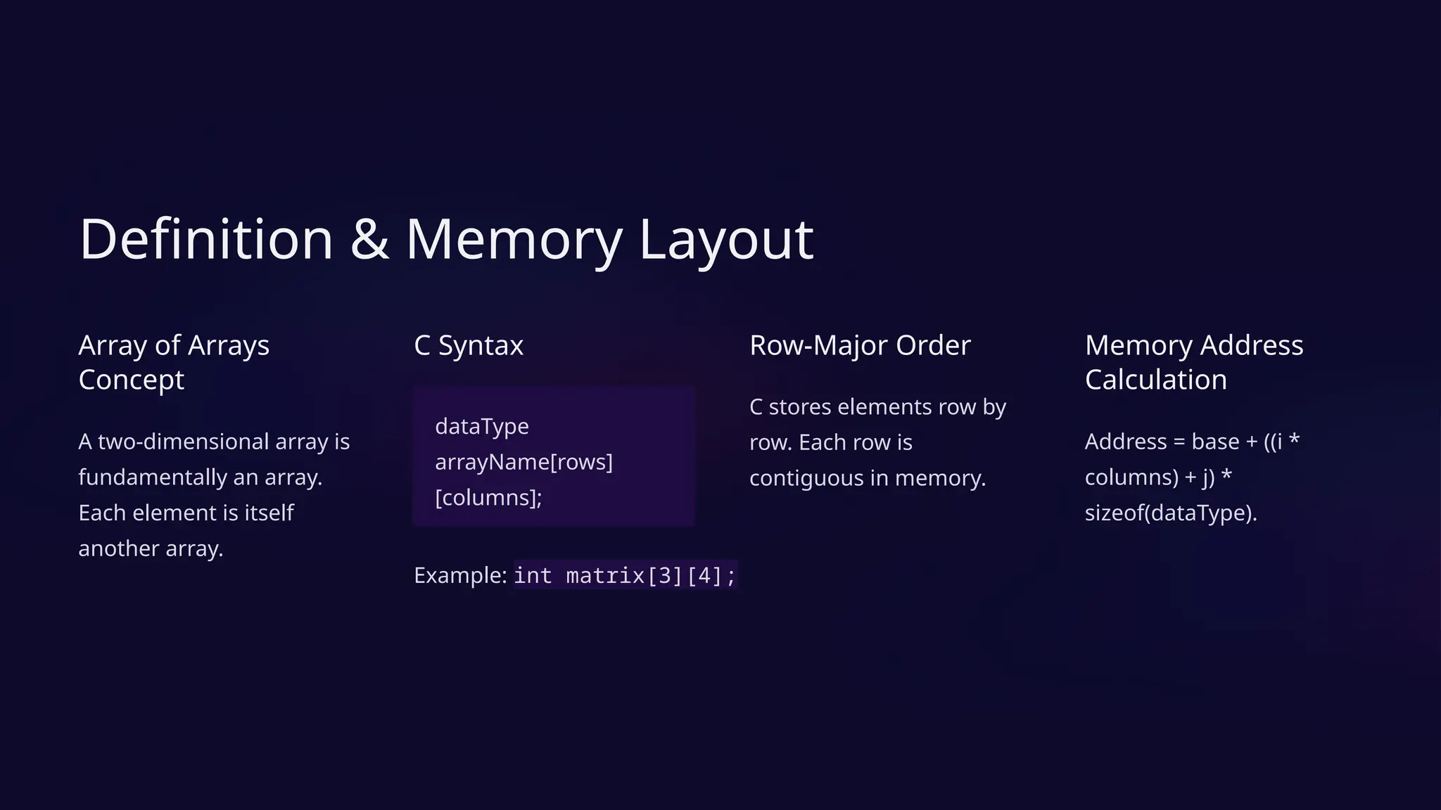 Two-Dimensional-Arrays-in-C.pptxggtretut | PPTX
