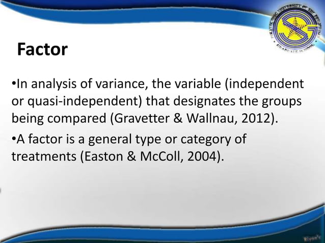 Two-Factor Experiment and Three or More Factor Experiments | PPTX