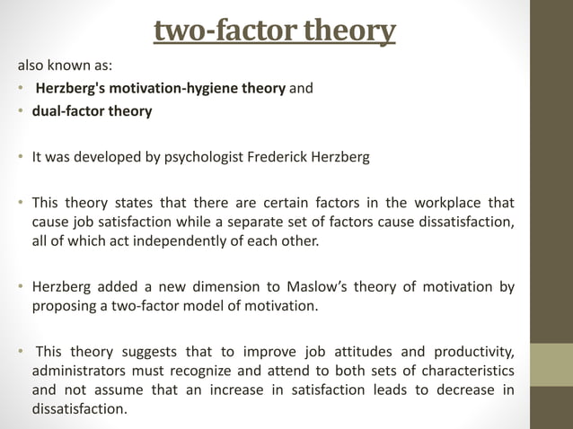 Two-factor theory of Motivation_2 .pptx