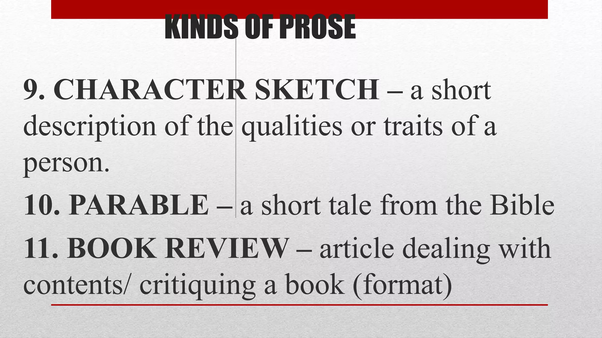Two Main Division of Literature | PPTX