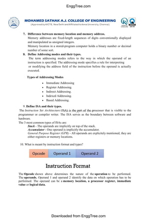 Digital Principles and computer Organisation important 2 mark Questions | PDF