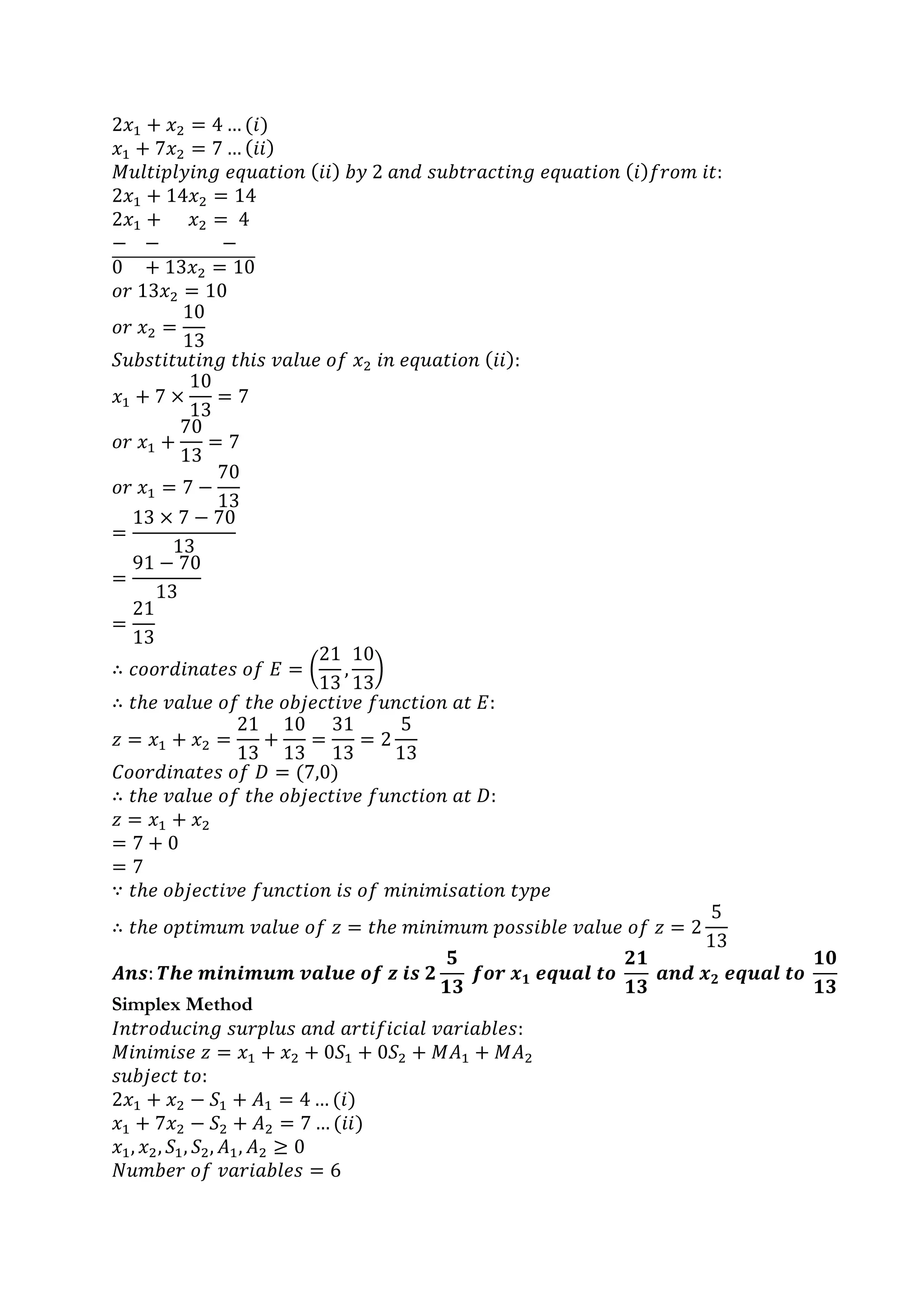 Two phase method lpp | PDF