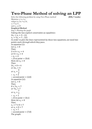 Two phase method lpp | PDF