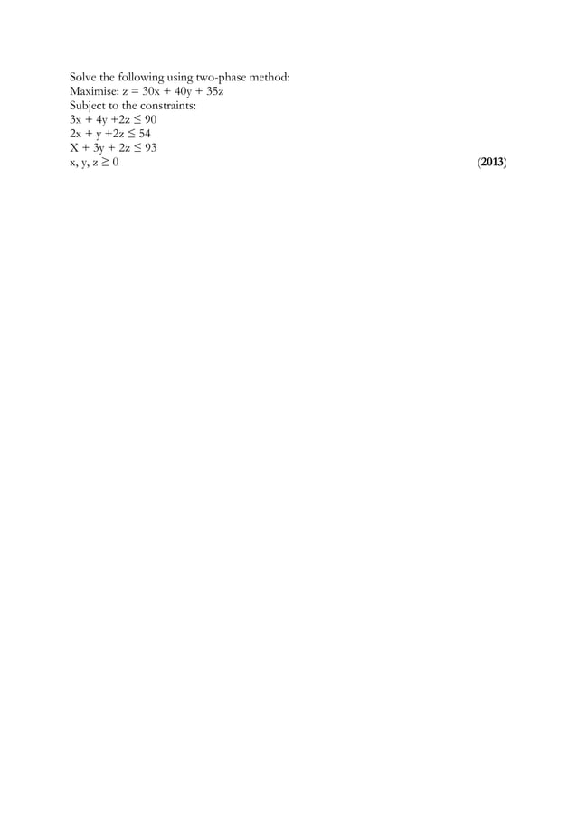 Two Phase Method Lpp Pdf Computer Software And Applications Computing