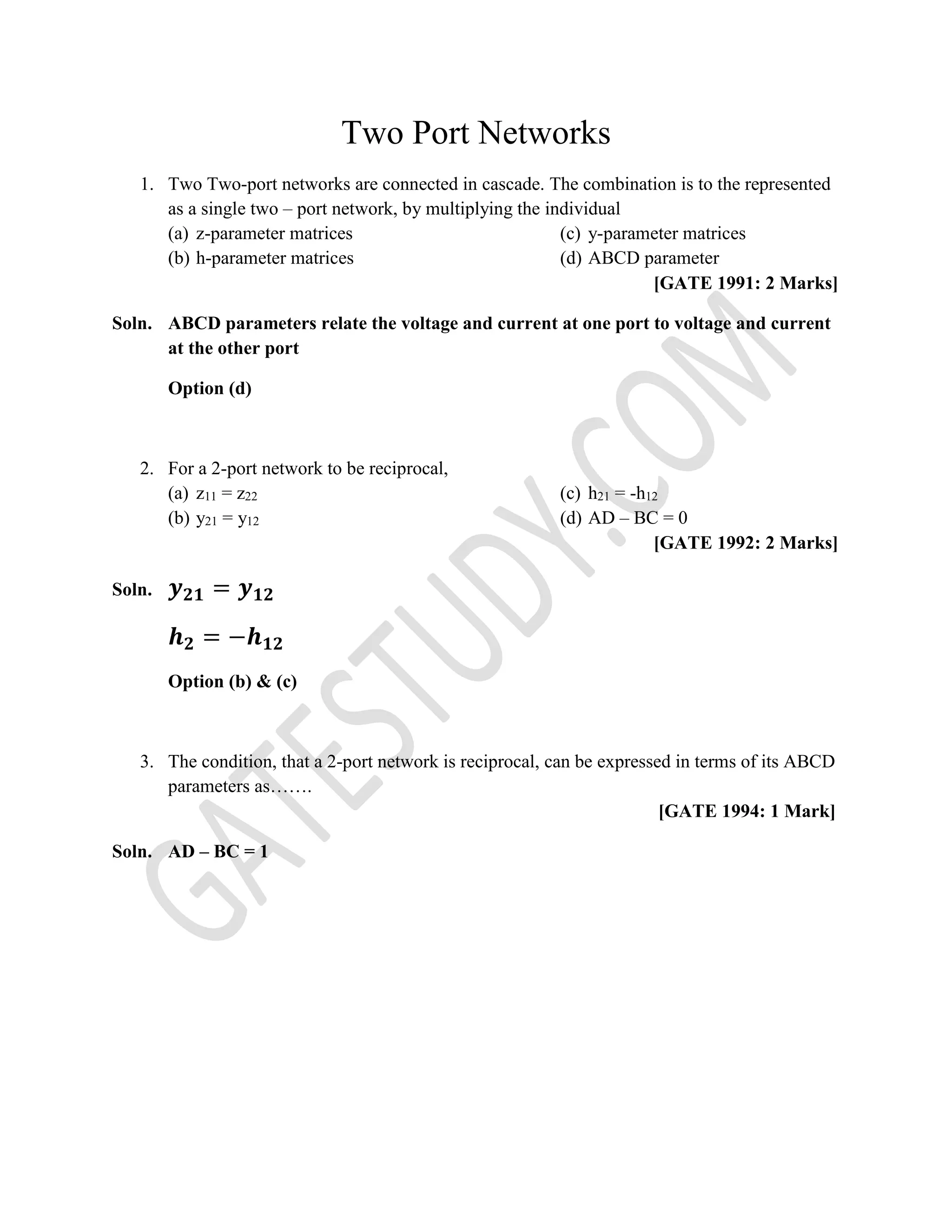 Two port-networks | PDF