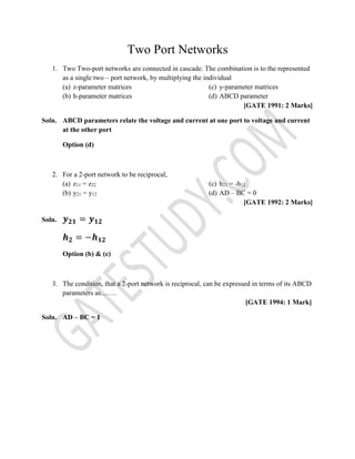Two port-networks | PDF