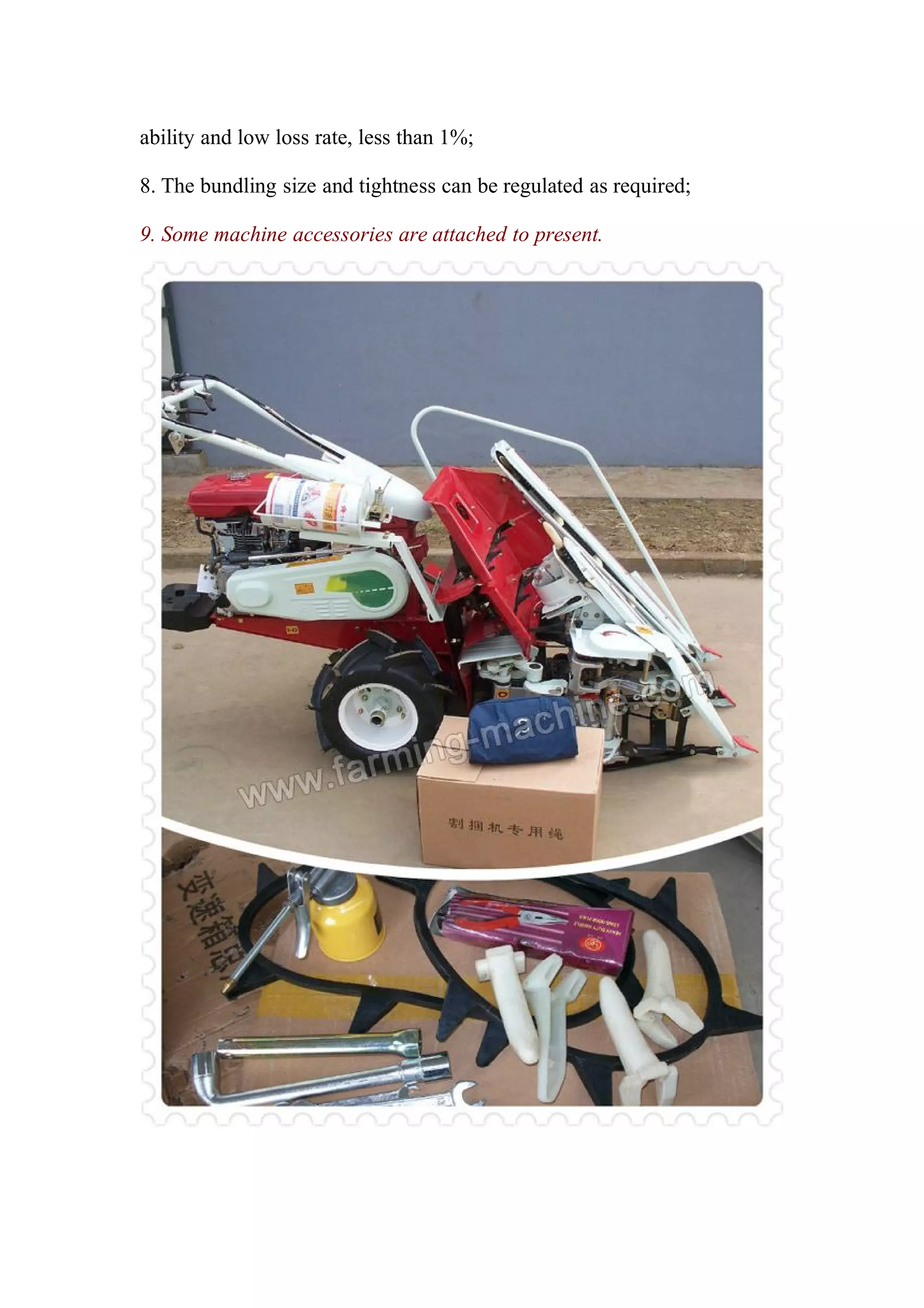 Two-row Reaper Binder with Multi functions, High Adaptation and ...