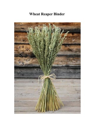 Two-row Reaper Binder with Multi functions, High Adaptation and ...