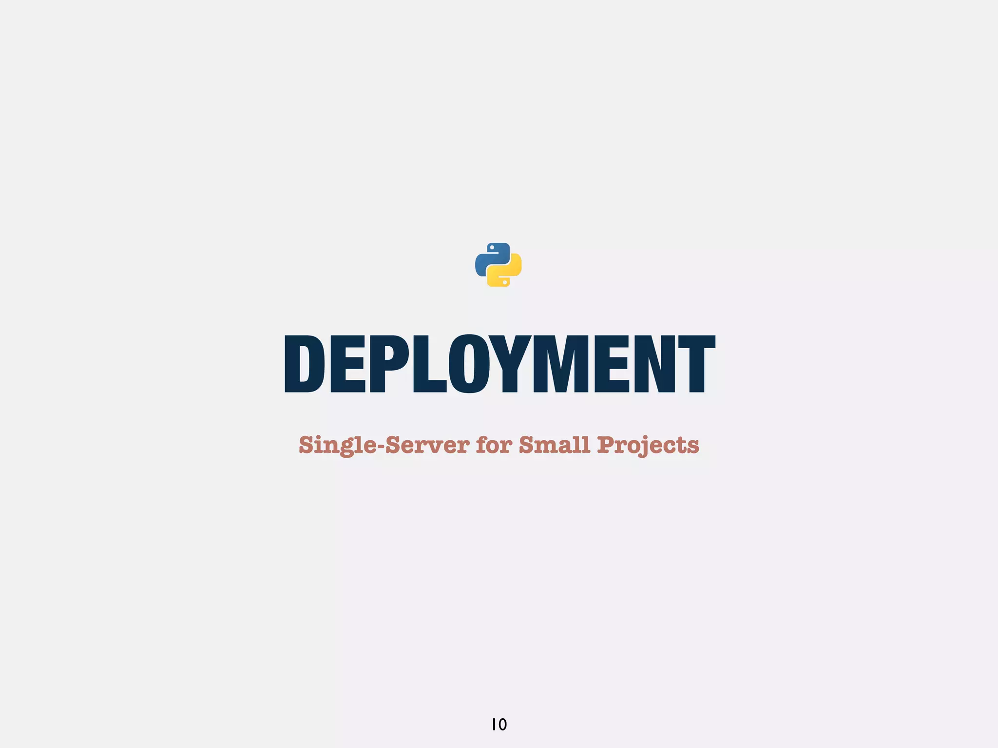 Two scoops of Django - Deployment | PPT