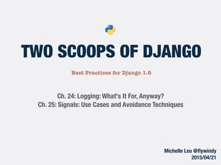 Django best practices for logging and signals | PDF