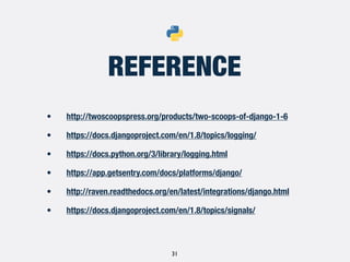 Django best practices for logging and signals | PDF