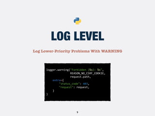 Django best practices for logging and signals | PPT