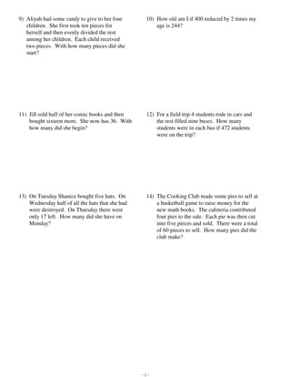 Two step%20 word%20problems | PDF