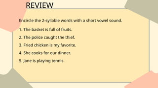 Two-Syllables words for Grade 3 English.pptx