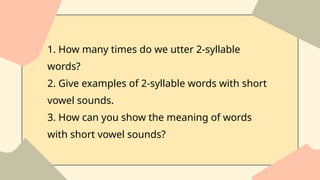 Two-Syllables words for Grade 3 English.pptx