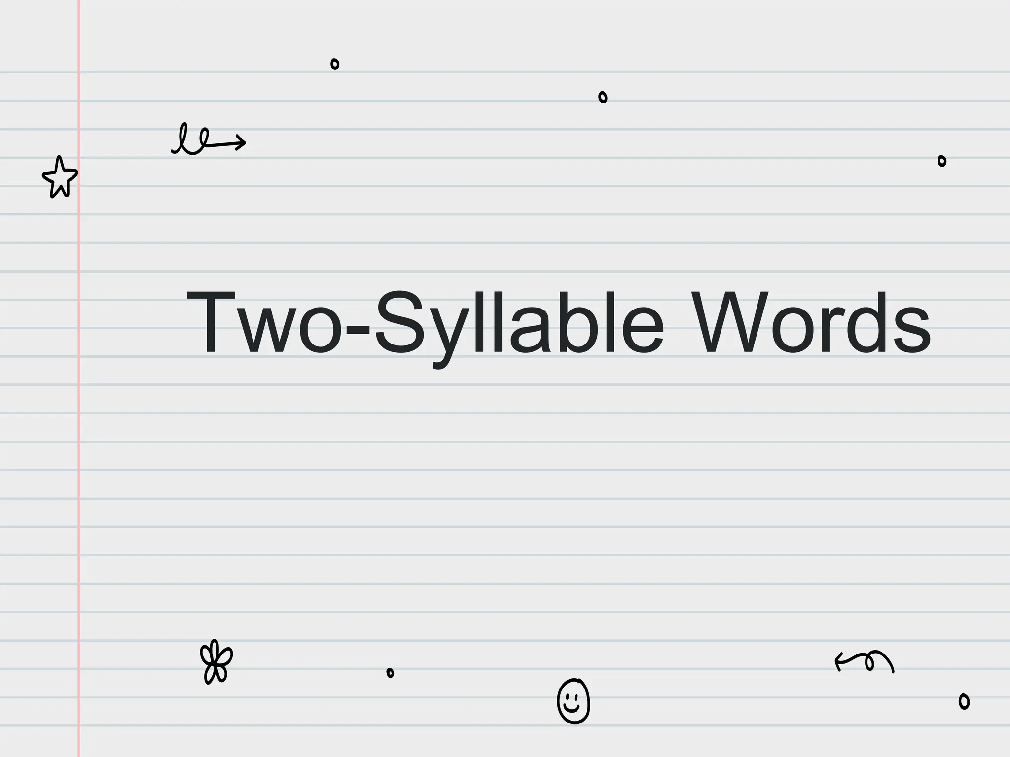 Two-Syllable Words reading activities for beginner reader | PPTX