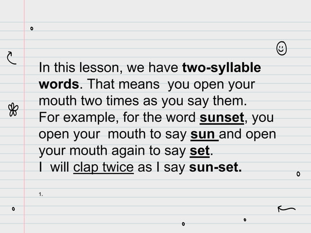 Two-Syllable Words reading activities for beginner reader | PPTX