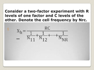 Analysis of Variance (F-ratio Test) Two Way Classification | PPTX