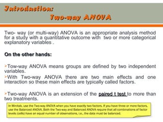 Two way anova+manova | PPT