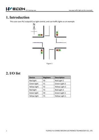 Wecon Training case: Two way traffic lights at the crossroads | PDF