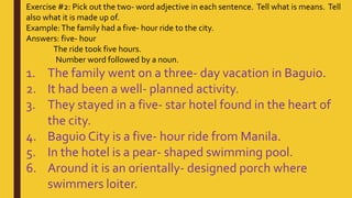 Compound Adjectives: Two- word adjectives | PPTX