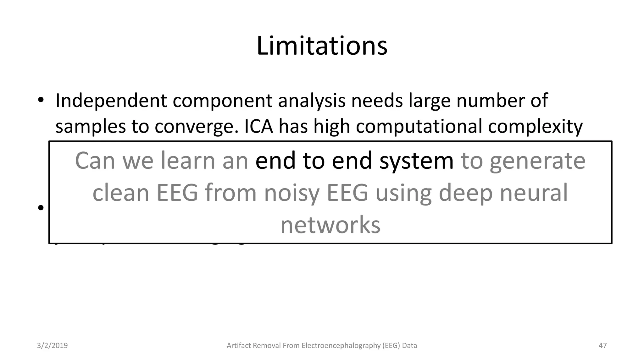 Two Algorithms for Weakly Supervised Denoising of EEG Data | PPT