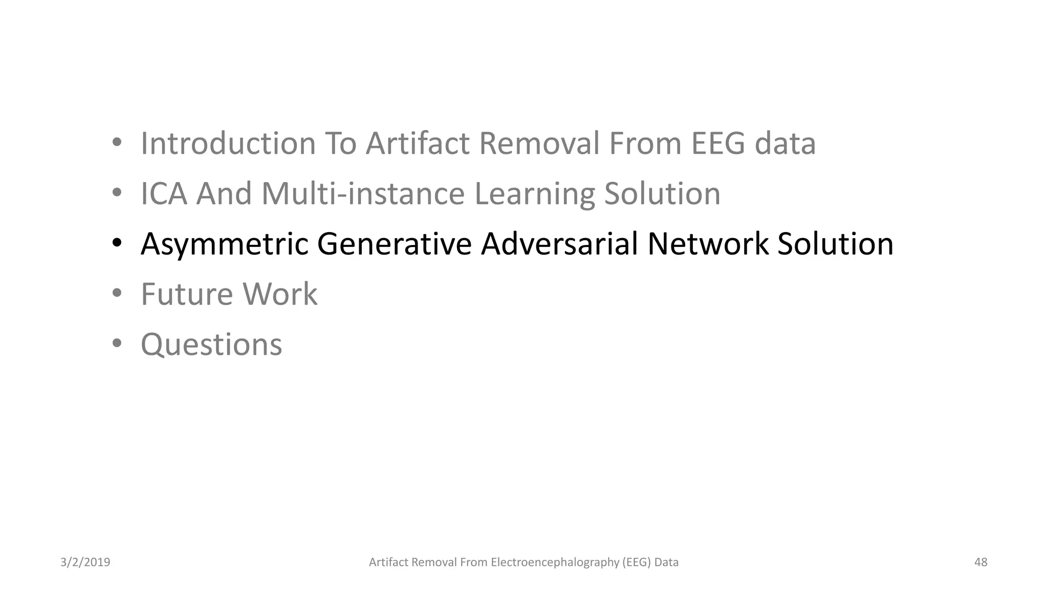 Two Algorithms for Weakly Supervised Denoising of EEG Data | PPT