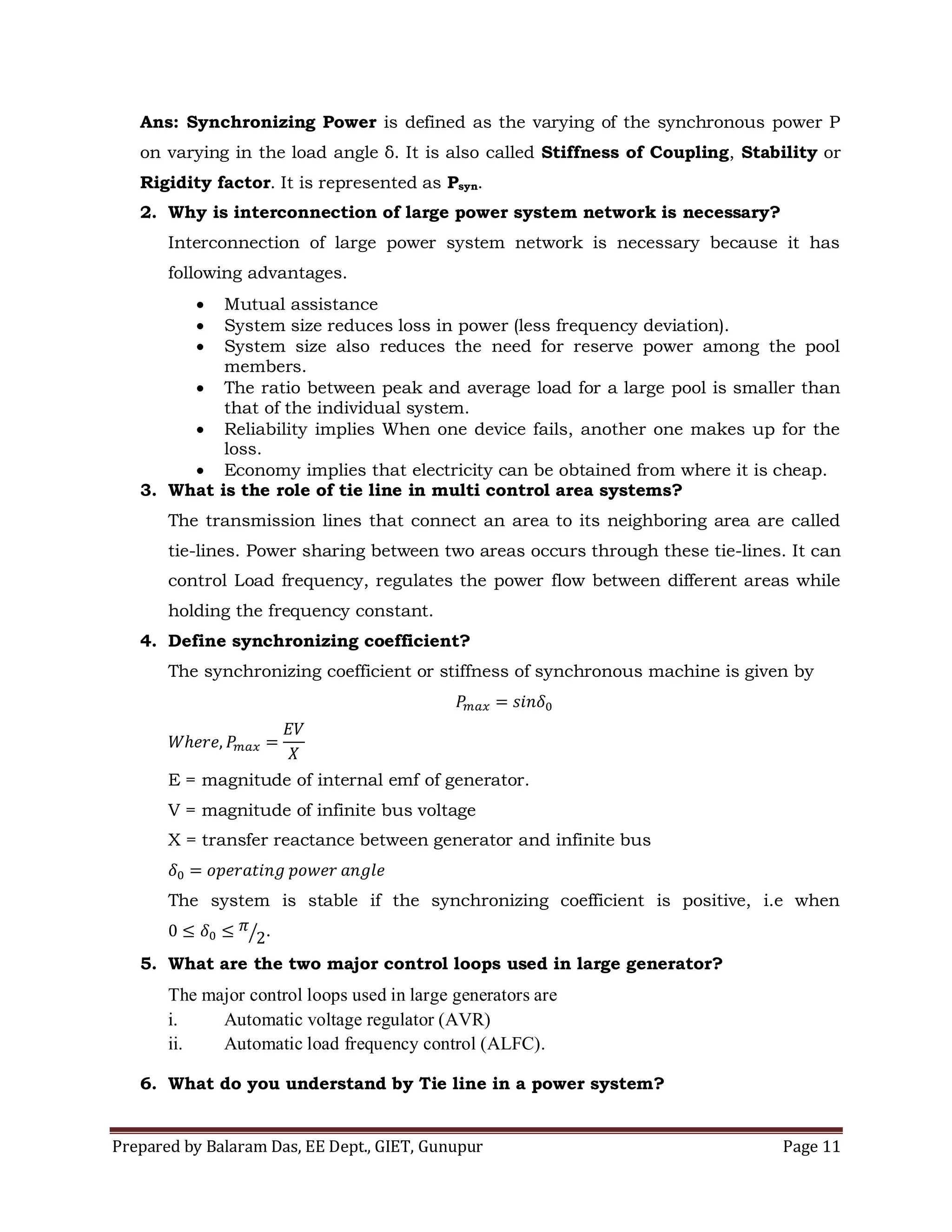 Two area system | PDF