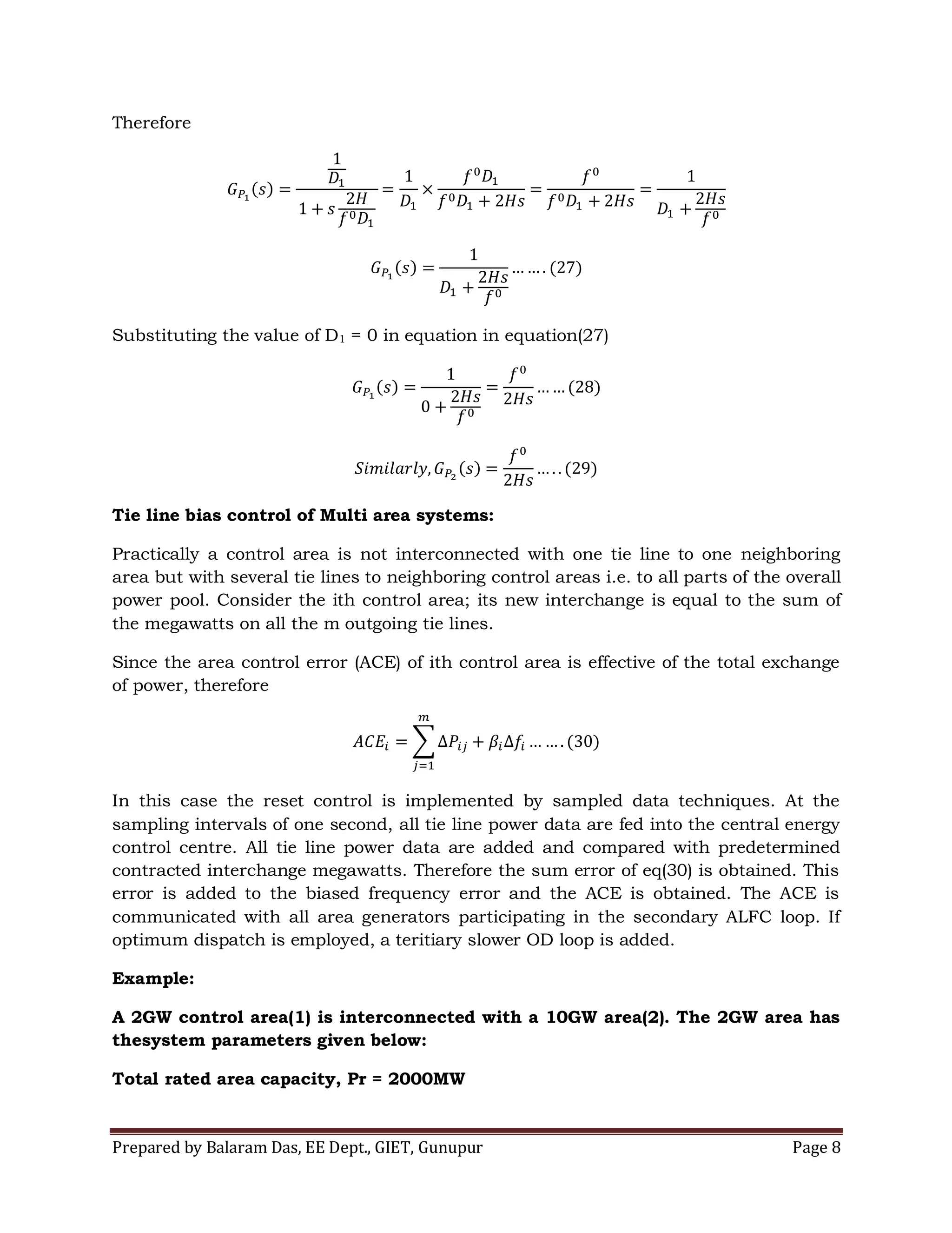 Two area system | PDF