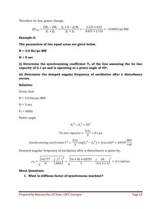 Two area system | PDF
