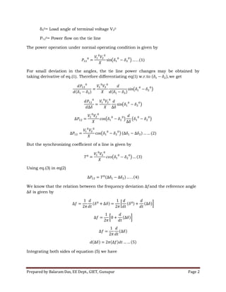Two area system | PDF