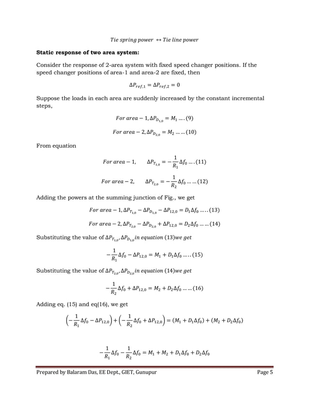 Two area system | PDF