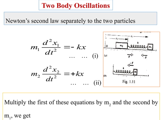 Two Body Oscillations of spring mass system | PPT