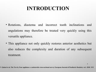 Two By Four Appliance in Pediatric Dentistry | PPTX