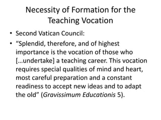 Two Catholic Visions of the Teaching Vocation | PPTX