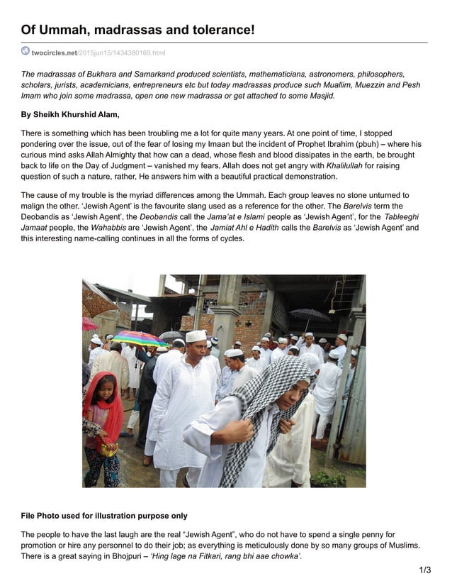 Of ummah madrassas and tolerance | PDF