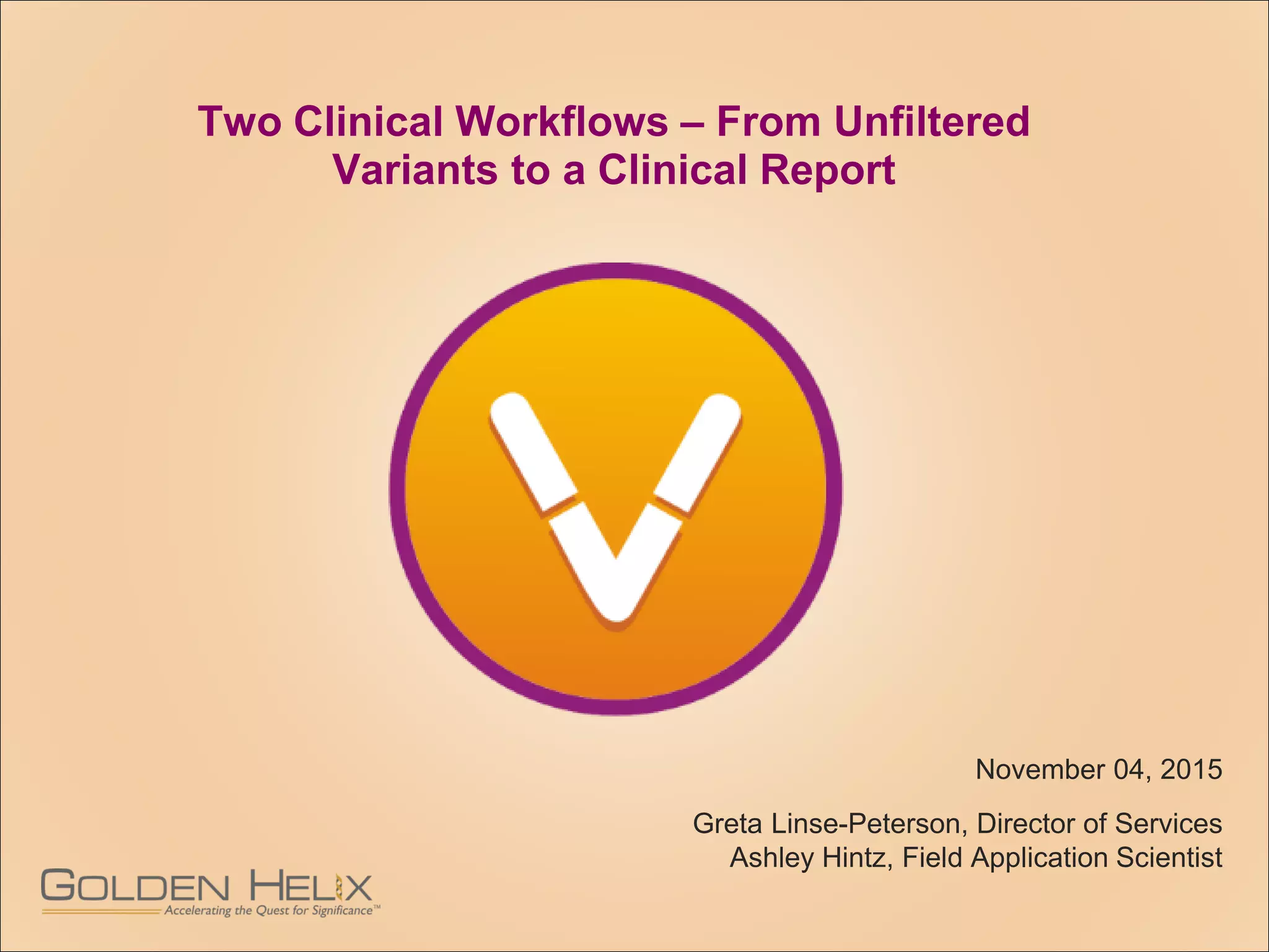 Two Clinical Workflows | PPT